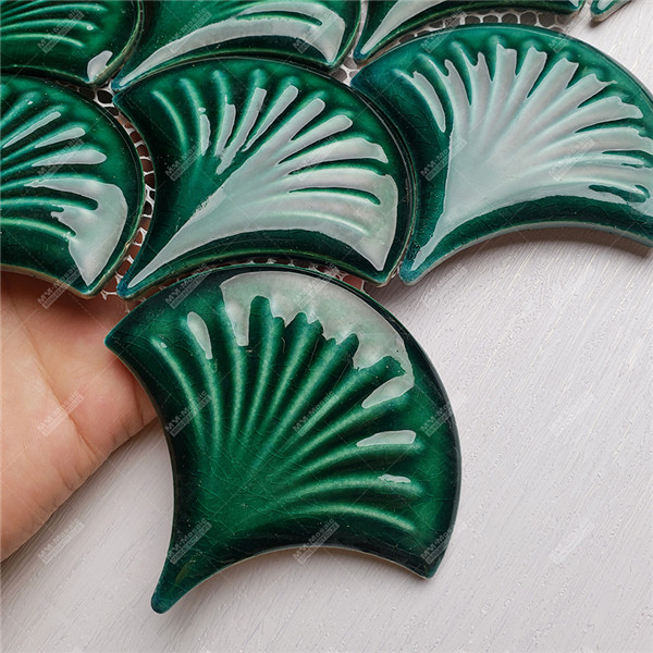 Wholesale Ceramic Turquoise Fish Scale Tile Mosaic for Bathroom ...