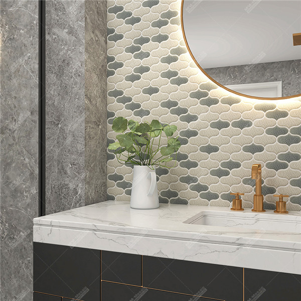 Foshan Manufacturer Ceramic Mosaic Lantern Arabesque Tiles for Bathroom ...