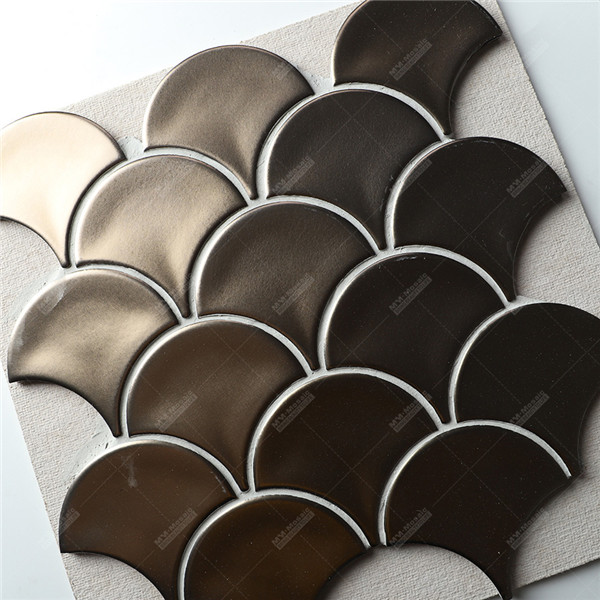 Wholesale Metallic Glazed Ceramic Mosaic Fish Scale Gold Tile Bathroom ...
