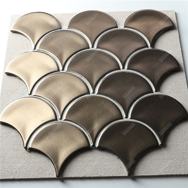 Wholesale Metallic Glazed Ceramic Mosaic Fish Scale Gold Tile Bathroom ...