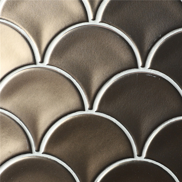 Wholesale Metallic Glazed Ceramic Mosaic Fish Scale Gold Tile Bathroom ...