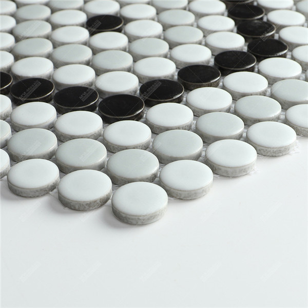 Wholesale Custom Design Ceramic Penny Round Mosaic Mural Tiles Wall Art ...