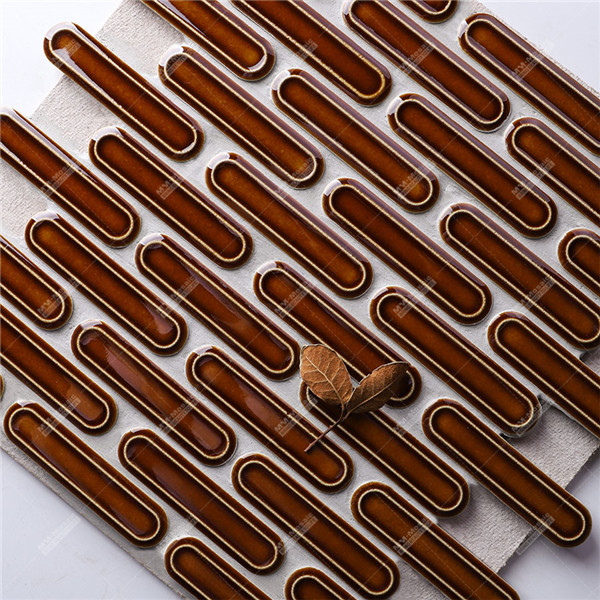 Wholesale Premium Glazed Ceramic Long Oval Mosaic Tiles for Kitchen ...