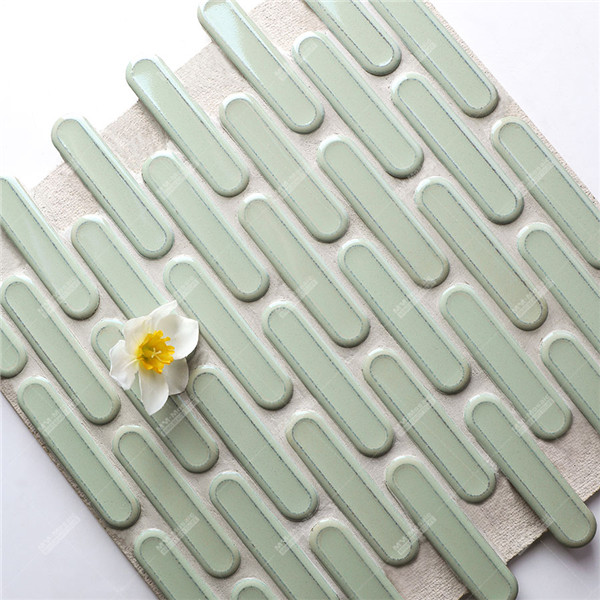 Wholesale Premium Glazed Oval Shape Ceramic Mosaic Kitchen Backsplash ...