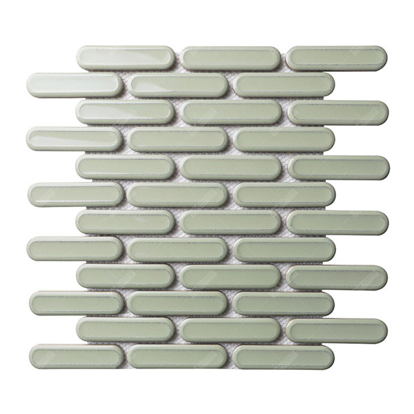 Wholesale Premium Glazed Oval Shape Ceramic Mosaic Kitchen Backsplash ...