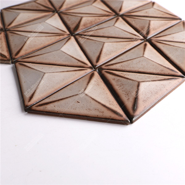 Foshan Factory Antique Cube 3d Ceramic Triangle Mosaic Wall Tiles for ...