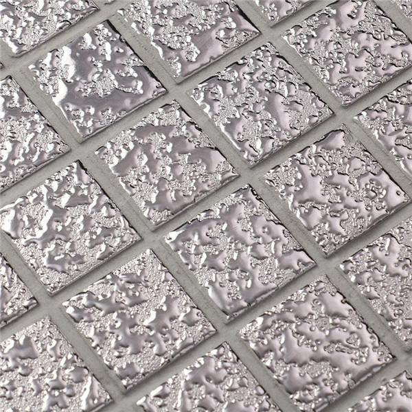 Wholesale 25x25mm Metal Glazed Square Silver Decorative Wall Ceramic ...