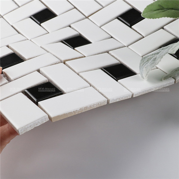 Wholesale Foshan Pinwheel Pattern Porcelain Mosaic Tiles Black And ...