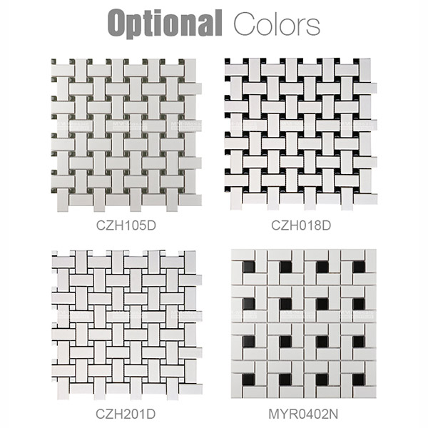 Wholesale Foshan Pinwheel Pattern Porcelain Mosaic Tiles Black And ...