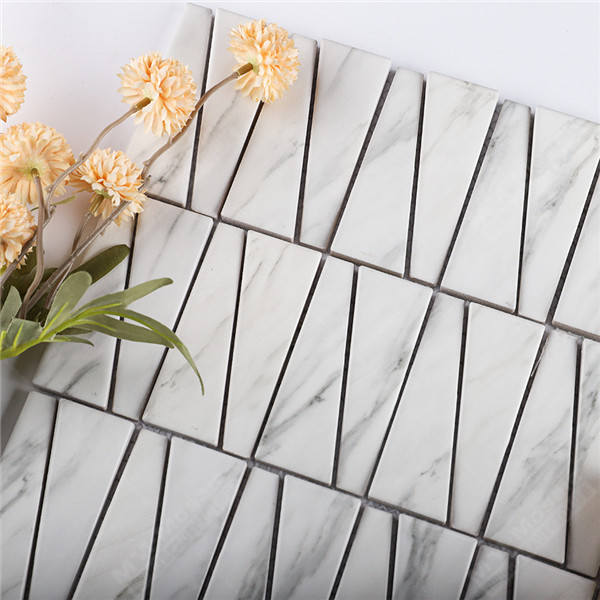 Foshan Manufacturer Inclined Surface Inkjet Carrara White Ceramic ...