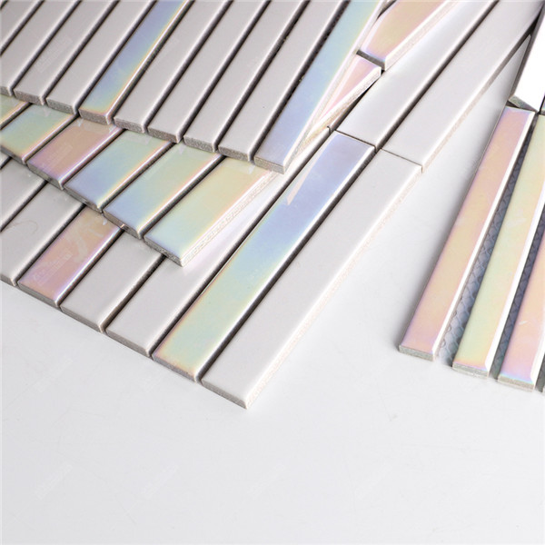 15x145mm Ceramic Kit Kat Tile Iridescent Mosaic for Bathroom Kitchen ...