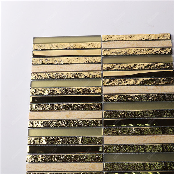 Wholesale 15x148mm Electroplated Glass Finger Kit Kat Mosaic Tiles for ...