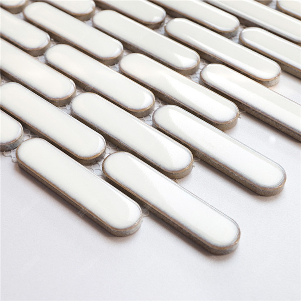 Hot Sale Premium Glazed Ceramic White Oval Mosaic Tiles for Hotel ...