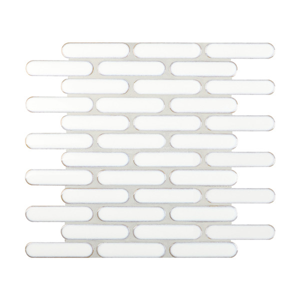 Hot Sale Premium Glazed Ceramic White Oval Mosaic Tiles for Hotel ...