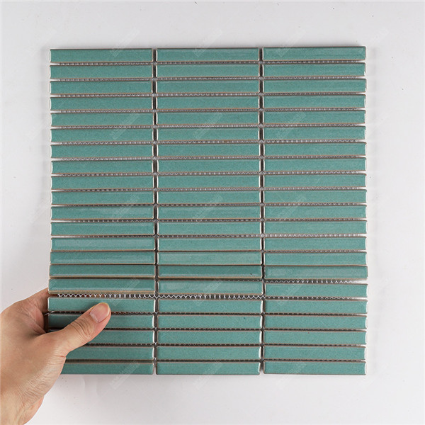 Foshan Company 12x92mm Turquoise Glazed Porcelain Kit Kat Tile Ceramic ...