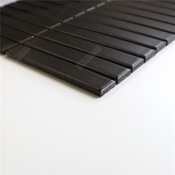 22*145mm Stackbond Strip CZM111D, ceramic mosaic tiles, black ceramic ...