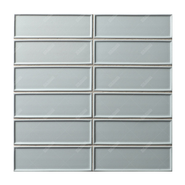 Wholesale Concave Ceramic Mosaic Blue Subway Tile for Bathroom Shower ...