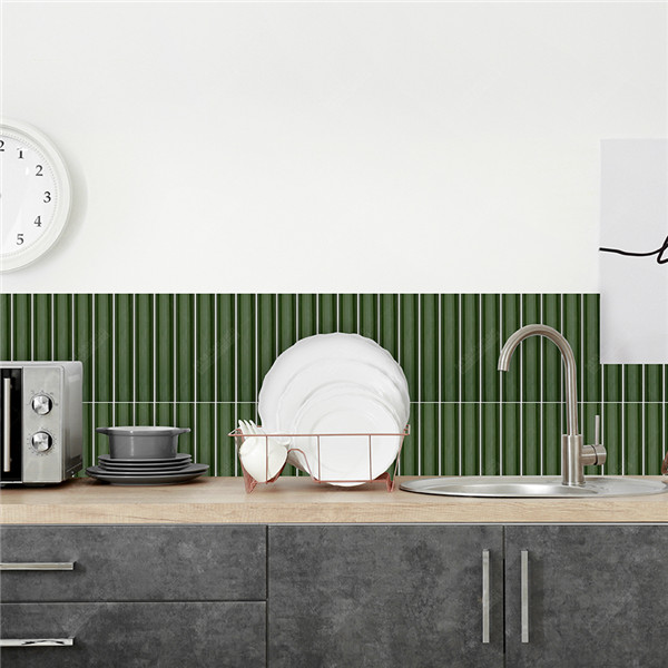 Foshan Wholesale Bamboo Design Glossy Ceramic 3d Green Tiles for Wall ...