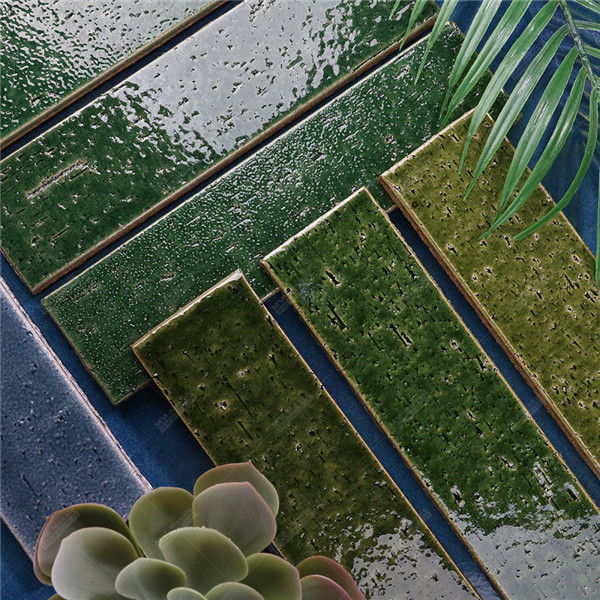 60x240mm Handmade Ceramic Glazed Split Dark Green Subway Tile For 60x240mm-handmade-ceramic-glazed-split-dark-green-subway-tile-for
