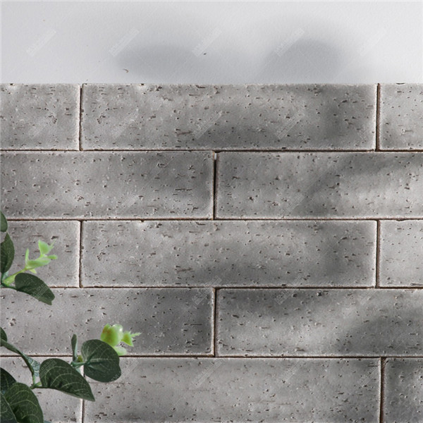 Wholesale 60x240mm Split Face Glazed Handmade Ceramic Grey Subway Tile ...
