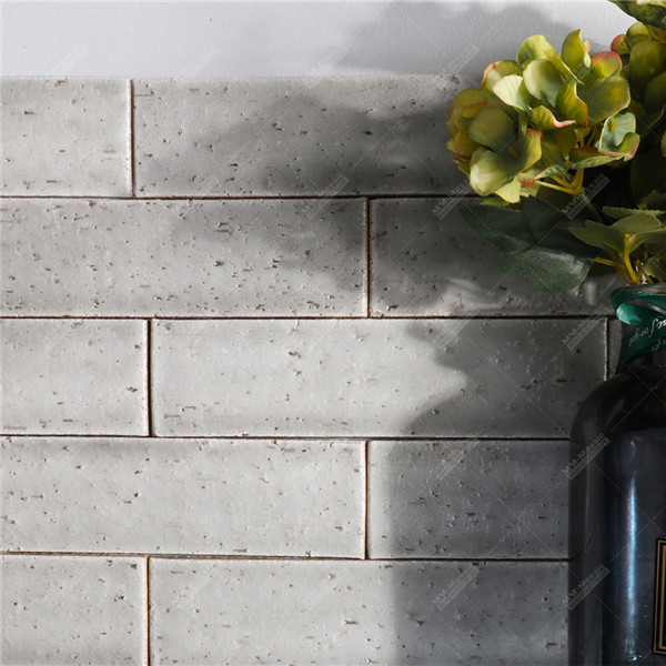 Wholesale 60x240mm Split Face Glazed Handmade Ceramic Grey Subway Tile ...