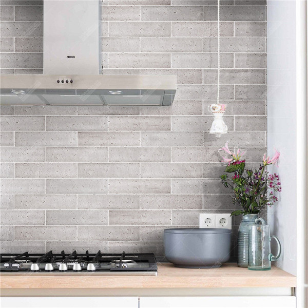 Wholesale 60x240mm Split Face Glazed Handmade Ceramic Grey Subway Tile ...
