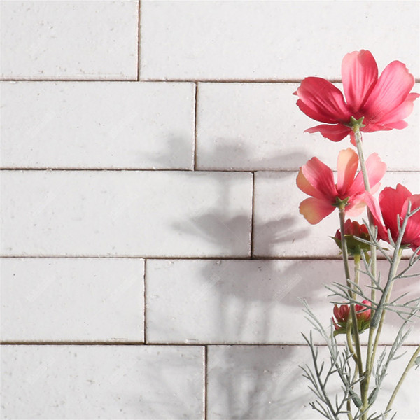 60x240mm Split Face Glazed Handmade White Ceramic Subway Tile for ...