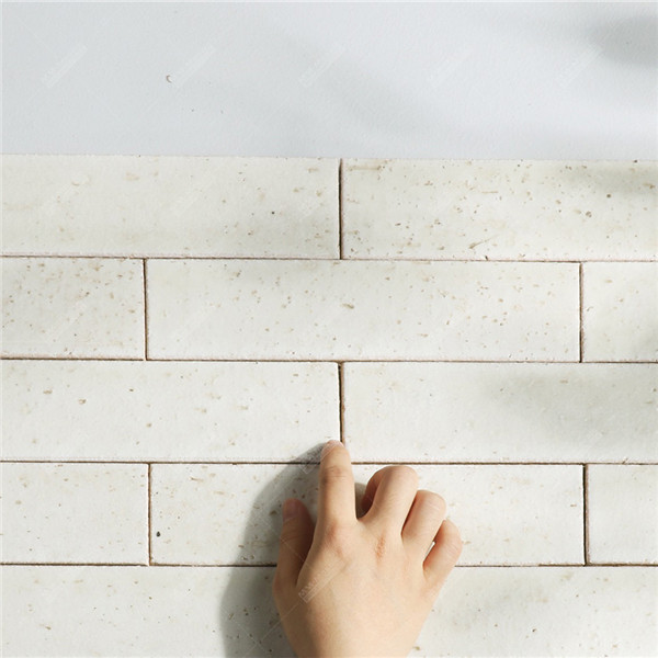 60x240mm Split Face Glazed Handmade White Ceramic Subway Tile for ...