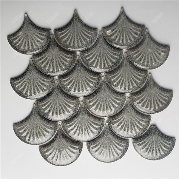 Foshan Manufacturer 3D Crackle Glazed Ceramic Fish Scale Tile Mosaic ...
