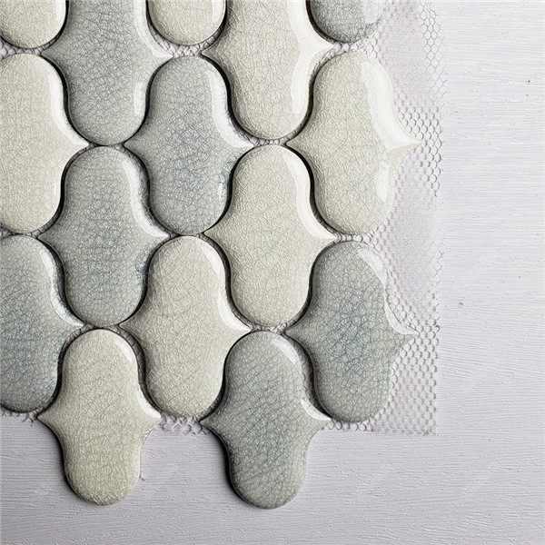 Foshan Factory Ice crackle Glazed Porcelain Lantern Mosaic Tiles ...