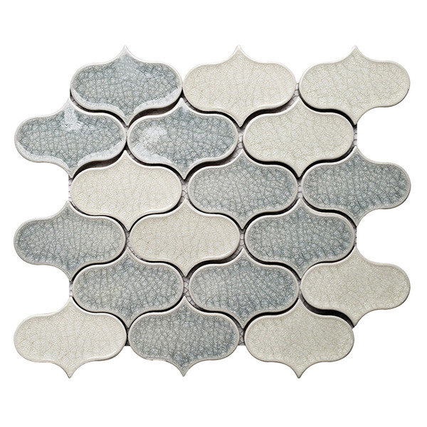 Wholesale Concave Ice-crackle Porcelain Arabesque Mosaic Tiles for ...
