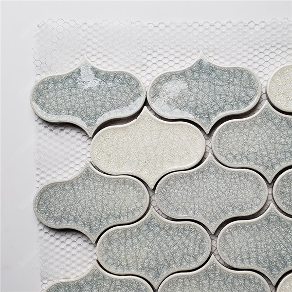 Wholesale Concave Ice-crackle Porcelain Arabesque Mosaic Tiles for ...