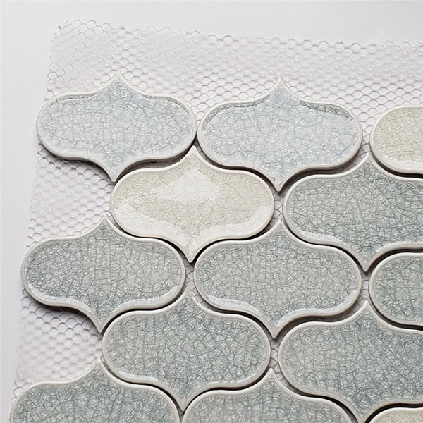 Wholesale Concave Ice-crackle Porcelain Arabesque Mosaic Tiles for ...