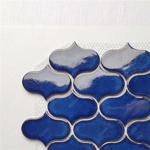 Foshan Factory Price Porcelain Blue Arabesque Shape Mosaic Tiles for ...