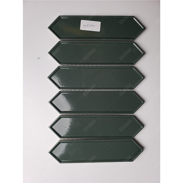 Wholesale 3D Concave Mould Surface Glazed Porcelain Stretched Hexagon ...