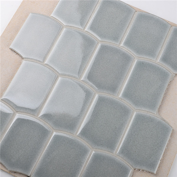 Foshan Factory Tunnel Shape Porcelain Gray Irregular Shaped Mosaic ...