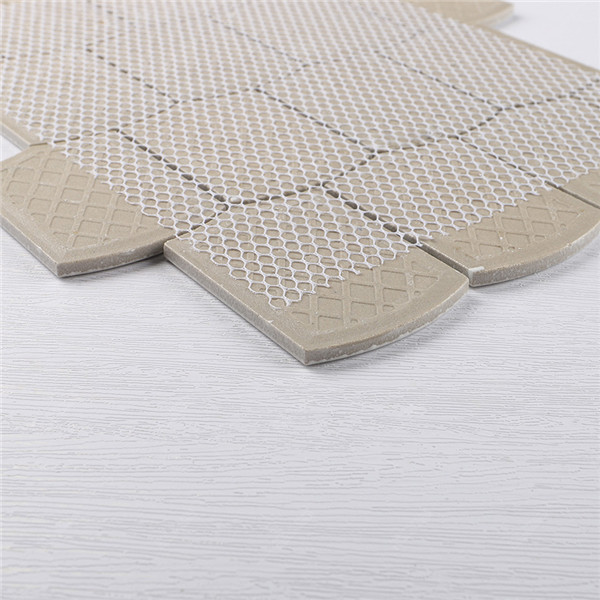 Foshan Factory Tunnel Shape Porcelain Gray Irregular Shaped Mosaic ...