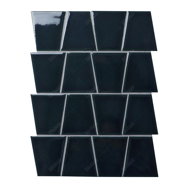 Wholesale Factory Price Trapezoid Shape Ceramic Grey Mosaic Shower Wall ...