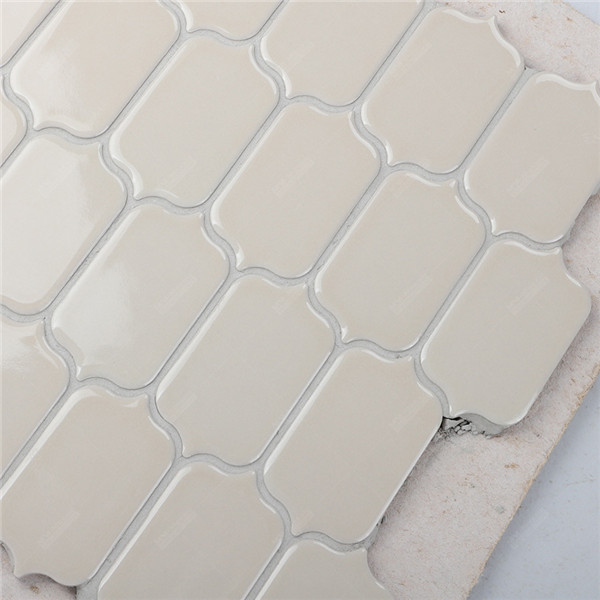 Foshan Supplies Moroccan Style Glossy Porcelain Mosiac Beige Arabesque ...