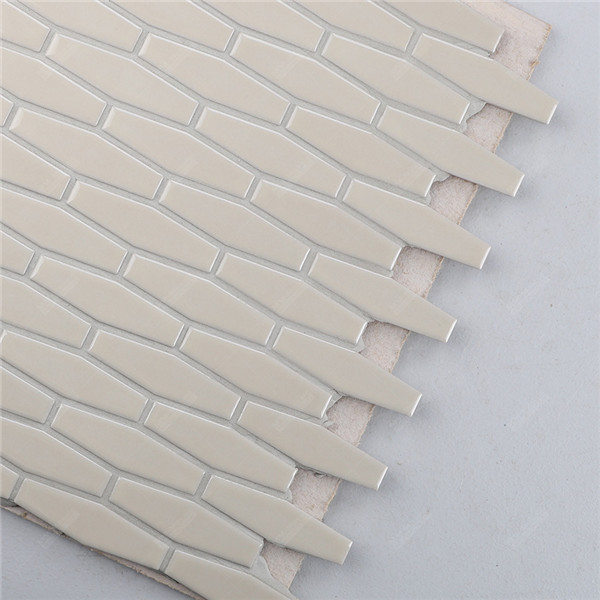 Foshan Manufacturer Kitchen Splashback Glazed Ceramic Beige Elongated ...