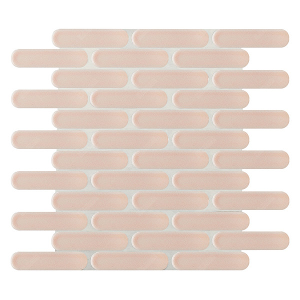 Hot Sale Porcelain Long Oval Shape Pink Mosaic Bathroom Tiles for ...