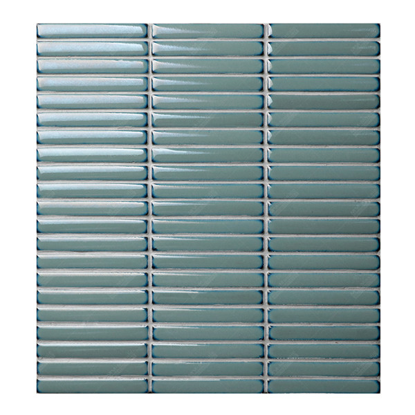 Foshan Wholesale Teal Blue Glossy Glazed Ceramic Finger Kitkat Mosaic ...