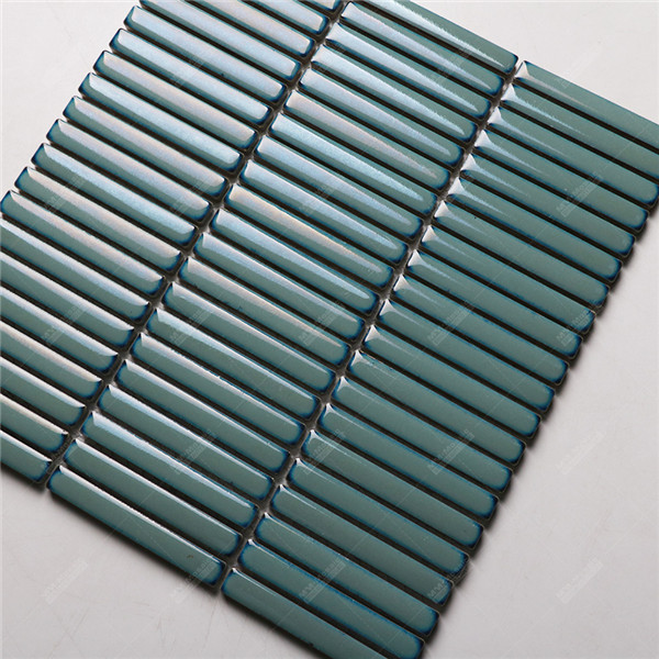 Foshan Wholesale Teal Blue Glossy Glazed Ceramic Finger Kitkat Mosaic ...