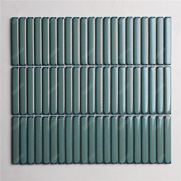 Foshan Wholesale Teal Blue Glossy Glazed Ceramic Finger Kitkat Mosaic ...