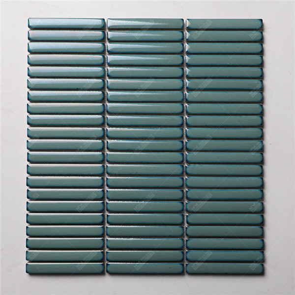 Foshan Wholesale Teal Blue Glossy Glazed Ceramic Finger Kitkat Mosaic ...