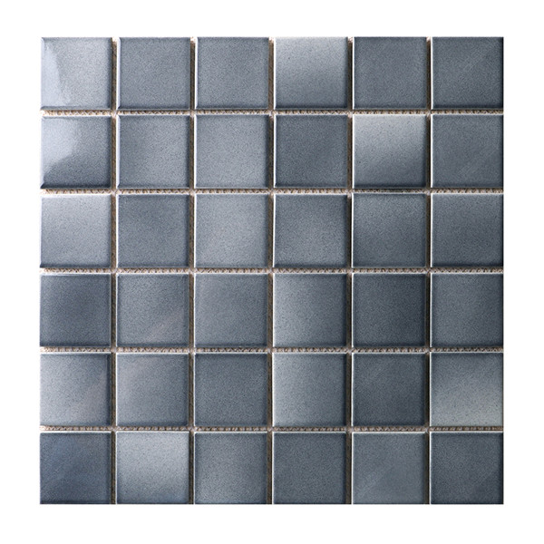 Foshan Supplier 48x48mm Gradient Grey Porceleain Square Tile Mosaic for ...