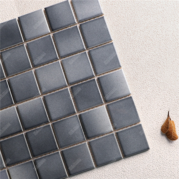 Foshan Supplier 48x48mm Gradient Grey Porceleain Square Tile Mosaic for ...
