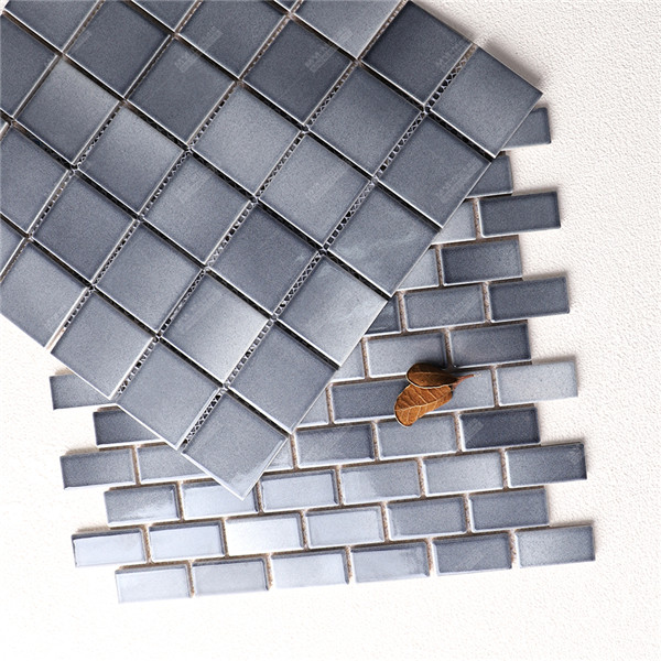 Foshan Supplier 48x48mm Gradient Grey Porceleain Square Tile Mosaic for ...