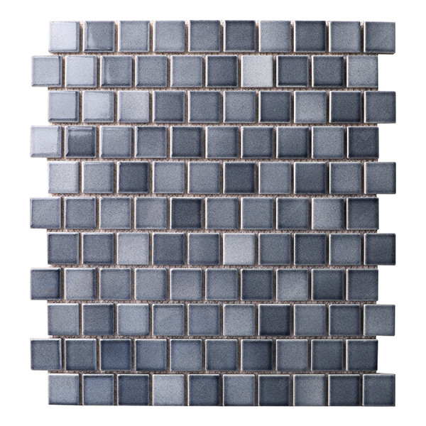 Foshan Supplier 25x25mm Glazed Porcelain Small Square Gradient Grey ...
