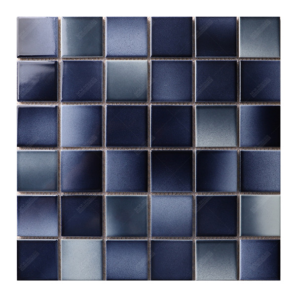 Foshan Manufacturer 2x2 Inch Ceramic Gradient Blue Square Mosaic Tile ...